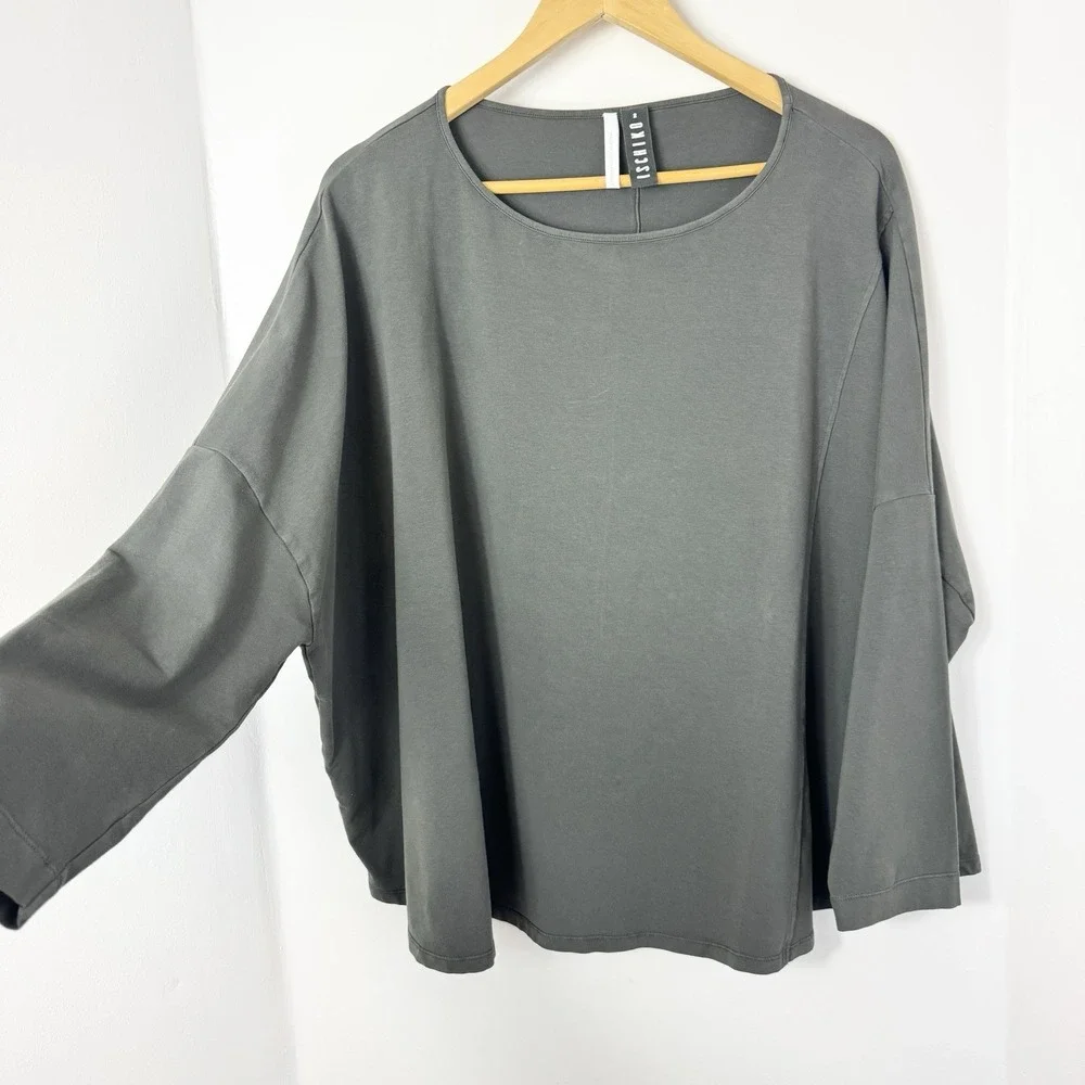 oska | Tops | Oska Ischiko Shirt 32 Cotton Stretch Jersey Top Lagenlook ...